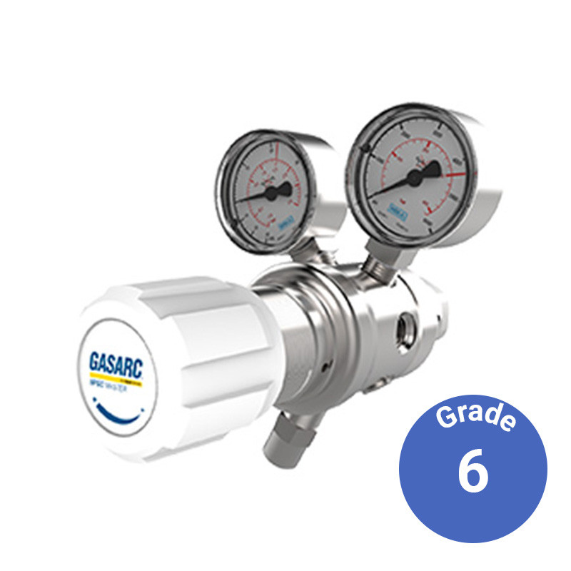 Two Stage Nickel Plated Brass Pressure Regulator 300 Barg inlet. 0-3.5 ...